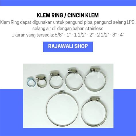 Jual Klem Ring Klem Selang Klem Pipa Clamp Ring Stainless 58 4 Indonesiashopee