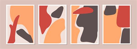 추상 배경 템플릿을 설정합니다 손으로 그린 다양한 모양과 낙서 표지 초대장 배너 포스터 브로셔 플래 카드 엽서 전단지 벽 장식 현대 벡터 일러스트 레이 션 1950 1959