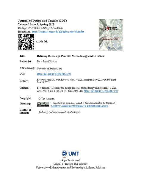 defining the design process methodology and creation pdf