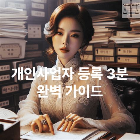 개인사업자 등록 방법 3분 완벽 가이드 비용 조건 서류 방법 총정리 지지