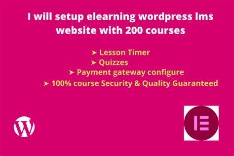 Setup Elearning Wordpress Lms Website With 200 Courses By Tofazzal