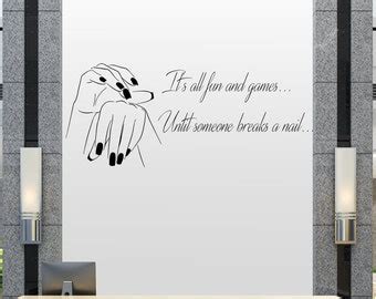 Nail Salon Wall Decal Manicure Pedicure Window Sticker Nail Etsy