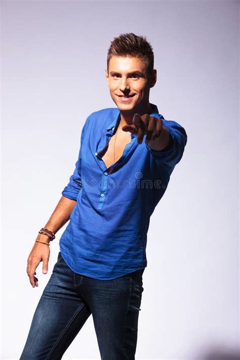 Attractive Babe Man Pointing Finger Towards You Stock Photos Free Royalty Free Stock Photos