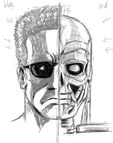 The Terminator Sketch In Ps By Zdantz On Deviantart