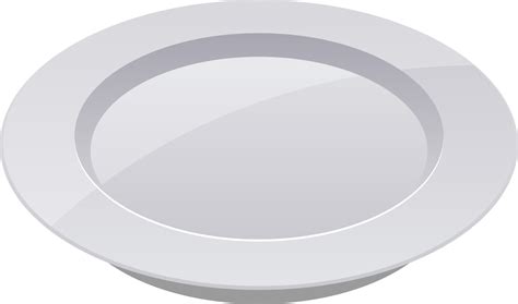 illustration de conception clipart assiette en porcelaine réaliste