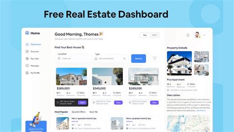Free Real Estate Dashboard Figma UI Kit UI4Free