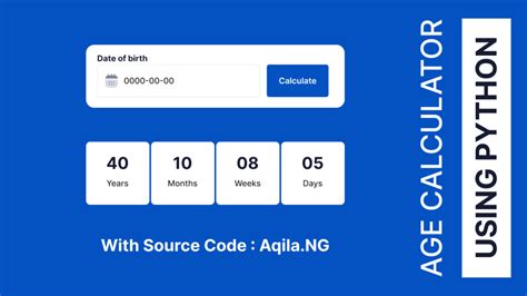 Python Tutorial An Age Calculator Project In Python With Source Code