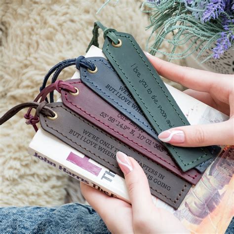 Personalized Leather Bookmark Custom Bookmark Bible Etsy
