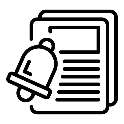 Notification Active Icon Outline Style 15603516 Vector Art At Vecteezy