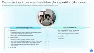 Key Consideration For Cost Estimation Release Costs Estimation For Agile Project PPT PowerPoint