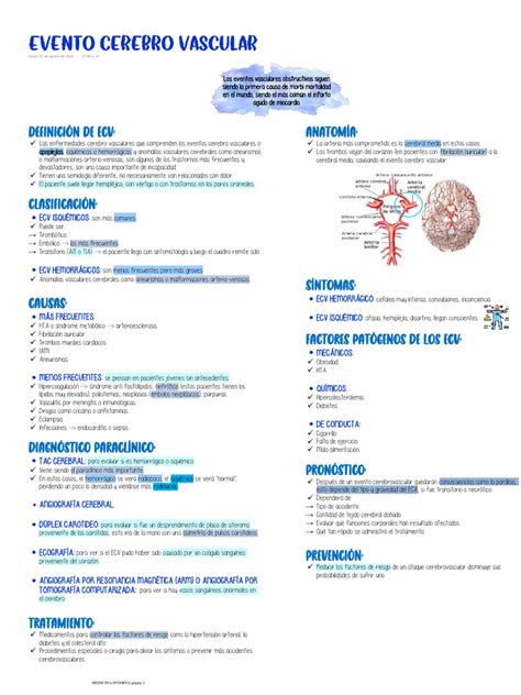Evento Cerebro Vascular Pdf Carrera Enfermedades Y Trastornos Humanos