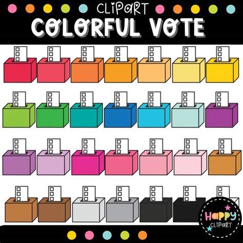 Colorful Rainbow Vote Election Day Voting Day By Happy Clipart