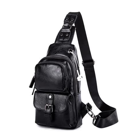 남자를위한 Crossbody 가방 메신저 가슴 가방 팩 캐주얼 가방 방수 단일 어깨 스트랩 팩 2019 새로운 패션 가방허리