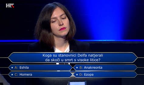 Odgovarala Za 125 000 Kuna Biste Li Vi Znali Odgovor Na Ovo Pitanje
