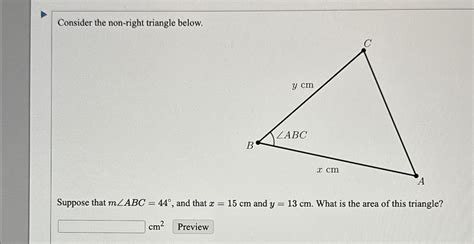 Solved Consider The Non Right Triangle Belowsuppose That