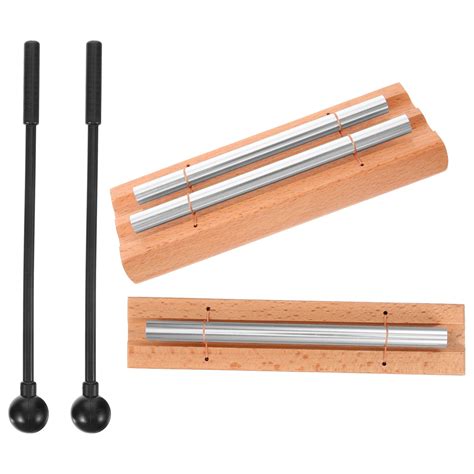 Music Education Tools Wooden Rhythm Block Set Classroom Chime Instrument With Mallet Musical