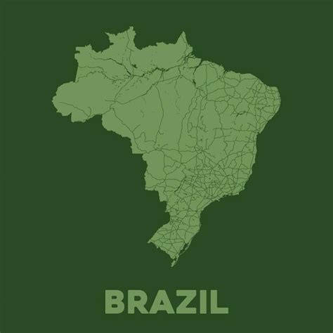 Detailed Brazil Map Design 35460720 Vector Art At Vecteezy