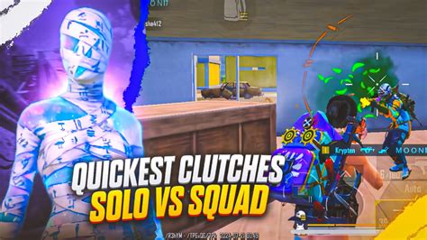 Greatest 1v4 Clutches 🔥🔥 Full Rush Solo Vs Squad Quickest Clutches 😱