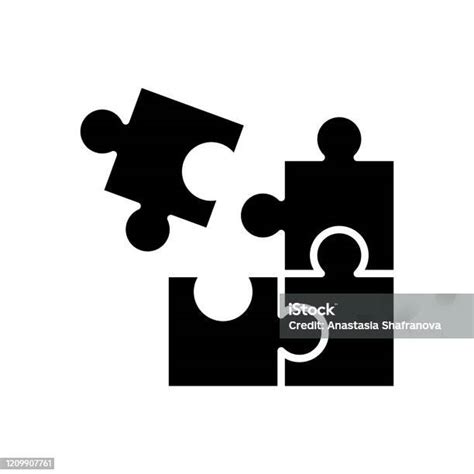 직소 퍼즐 블랙 아이콘 개념 일러스트 벡터 플랫 기호 글리프 기호 개념에 대한 스톡 벡터 아트 및 기타 이미지 개념 개체 그룹 건강한 생활방식 Istock