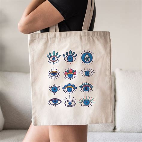 Evil Eye Tote Bag Manifestation T Witchy Tote Bag Summer Tote Bag