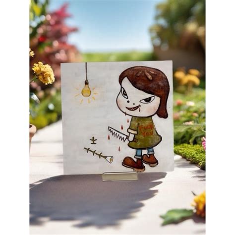（絕版展期限定）最後四個收藏機會‼️奈良美智 收藏等級作品 西班牙🇪🇸古根漢美術館 《樹下好乘涼 》鋁板掛畫 蝦皮購物