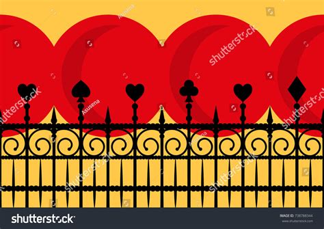 Horizontal Vector Seamless Border Playing Cards Stock Vector Royalty