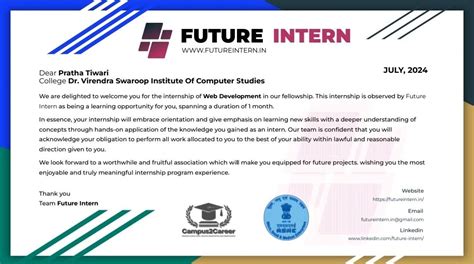 Pratha Tiwari On Linkedin Internship Webdevelopment Futureintern