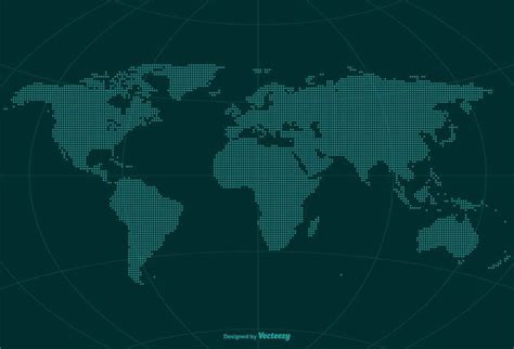 픽셀 세계 세계지도 벡터 Eps Ai Svg Uidownload