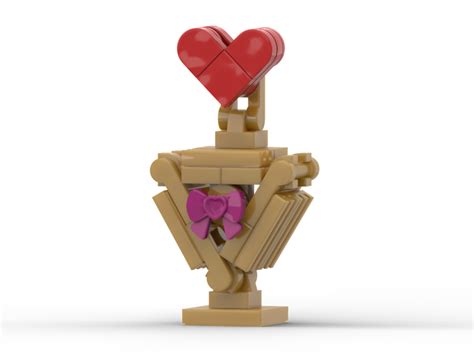 Lego Moc I Love You Plinth By Megadude Rebrickable Build With Lego