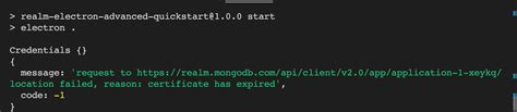 Node Js Not Able To Login From Node Realm SDK Stack Overflow