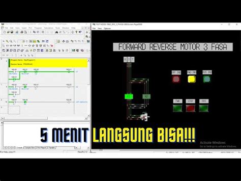 Simulasi motor forward reverse dengan cx programmer cx-one plc omron ...