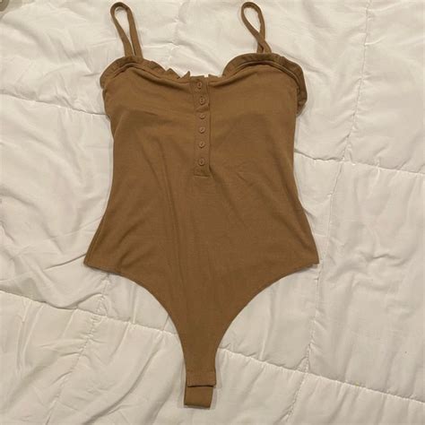 Tops Le Lis Brown Bodysuit Poshmark