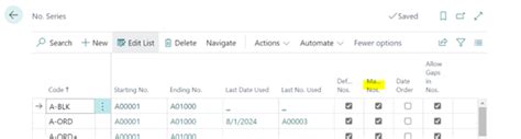 How To Create A New Number Series In D365 Business Central Encore