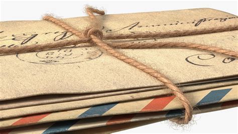 3D Old Letters Package Thin Fur Model TurboSquid 1943753