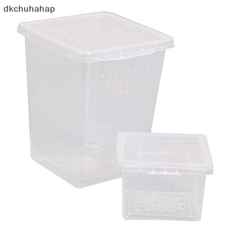 [dkc] พลาสติกแมลง Spider Habitat การให้อาหารกล่องกรณีคอนเทนเนอร์ถังขนส่งกรณีของเล่น Combedค