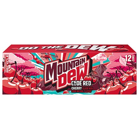 Mountain Dew Code Red Soda 12 Ea Lemon Lime And Citrus Elmers County