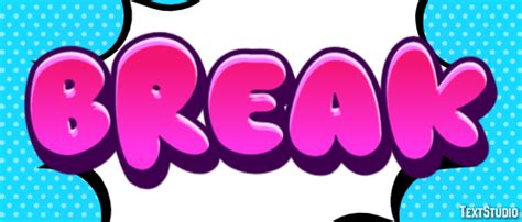 Break Text Effect And Logo Design Word