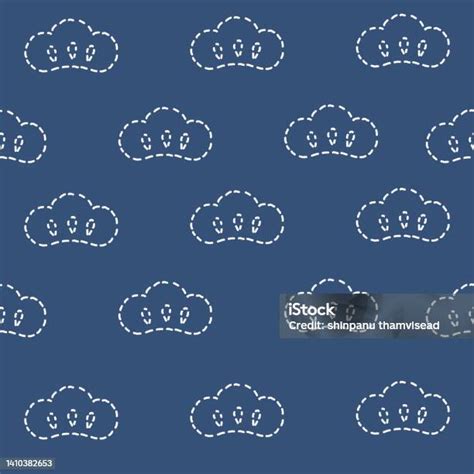 손으로 그린 선은 구름 일본식 파란색 배경입니다 원활한 패턴 카드 및 레이블 마케팅 추상적 인 배경을위한 디자인 요소 0명에 대한 스톡 벡터 아트 및 기타 이미지 Istock