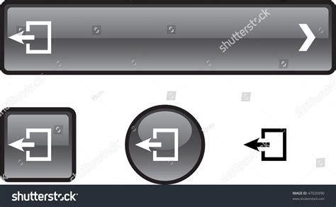 Exit Web Buttons Vector Illustration Stock Vector Royalty Free 47020990 Shutterstock