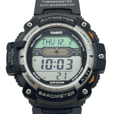 Casio Sgw 300h 3202 Illuminator Watch Thermometer Altimeter Barometer
