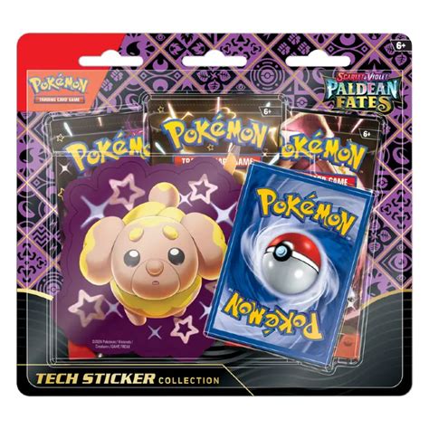 Pokemon TCG Scarlet Violet Paldean Fates Tech Sticker Collection Blister Pack Mind Games