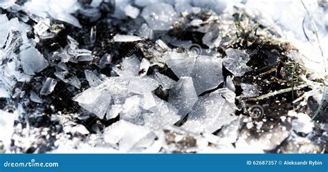The Shards Of Ice Stock Image Image Of Fractured Crystal 62687357