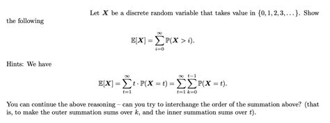 solved let x be a discrete random variable that takes value