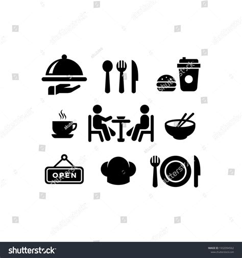Food Drink Icons Set Vector Graphic Stock Vector Royalty Free