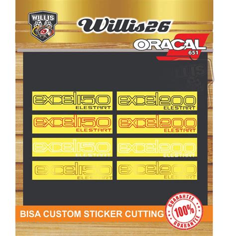 Jual Stiker Sticker Tepong Vespa Excel 200 Spartan Dan Excel 150