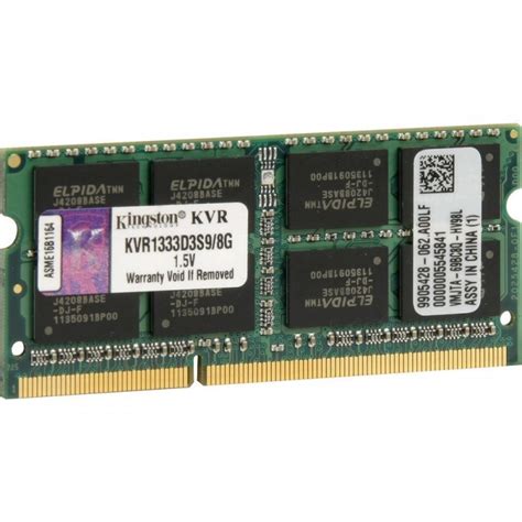 Modulo DDR3 1333Mhz SODIMM 8Gb KVR1333D3S9/8G - PC MEDIA INFORMATICA