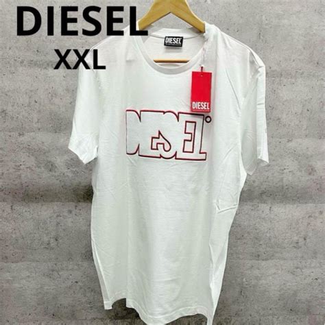 ☆1点限定☆ Dieselディーゼル ロゴ 刺繍 Tシャツ ホワイト 白 Xxl By メルカリ