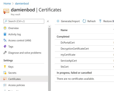 Using Key Vault Certificates With Microsoftidentityweb And Aspnet Core Applications