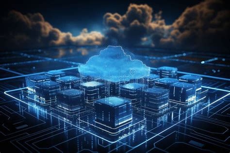 Cloud Computing Infrastructure Technology Data System Storage Service Concept Background