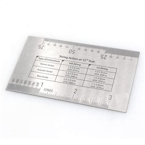 Guitar String Action Gauge Stainless Steel Guitar String Height Gauge